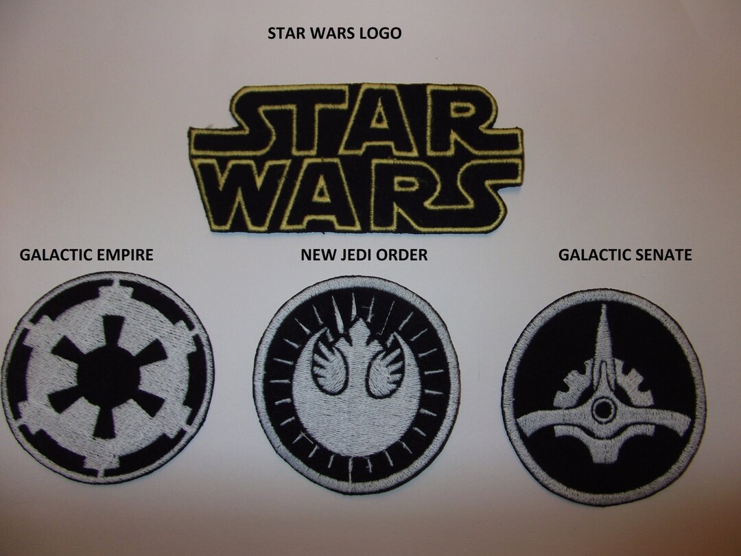 STAR WARS KOTOR Large Sew on Patches Black and White Patches - Etsy