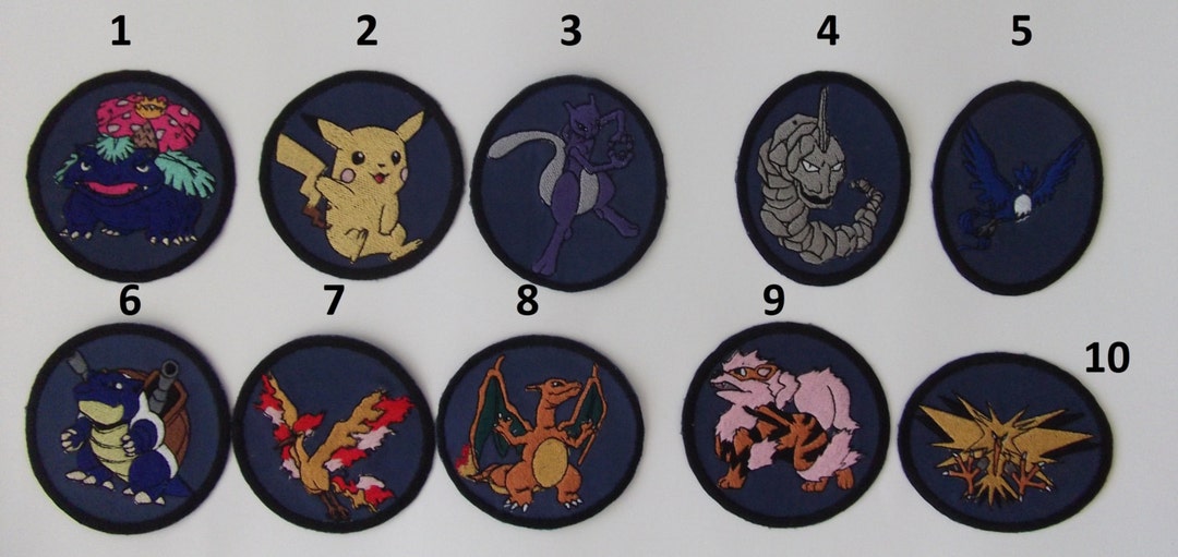 Pokemon Go Patches - Large Sew on Patches- 23 Models to Choose From - Etsy