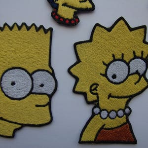 The Simpsons Patches Homer, Marge, Bart, Lisa, Maggie, Sew on Patches - Etsy
