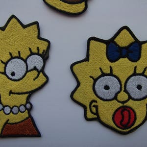 The Simpsons Patches Homer, Marge, Bart, Lisa, Maggie, Sew on Patches ...