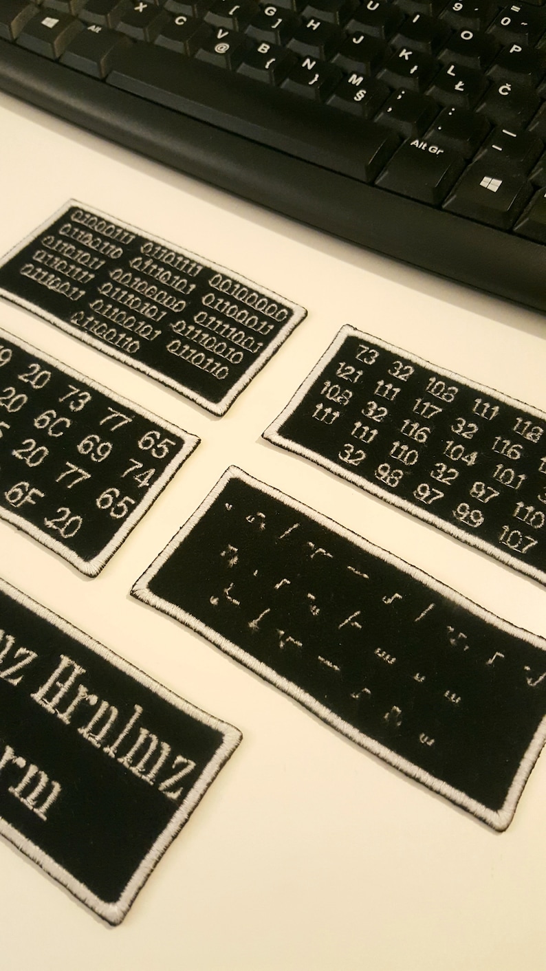 Coded Patches Spy Patches Secret Message Patches Geek | Etsy