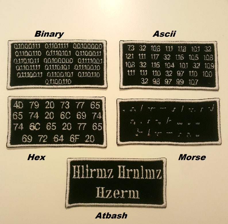 Coded Patches, Spy Patches, Secret Message Patches, Geek Patches ...