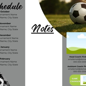 Soccer College Exposure Team Brochure Trifold TEMPLATE - Etsy