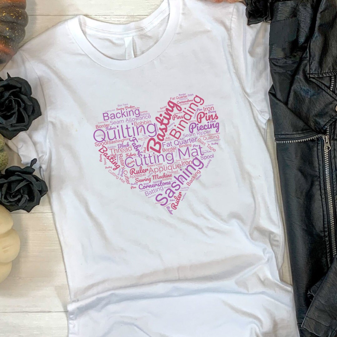Quilting Word Art Cloud Heart Shape DIGITAL IMAGE / Quilting/ Sewing - Etsy