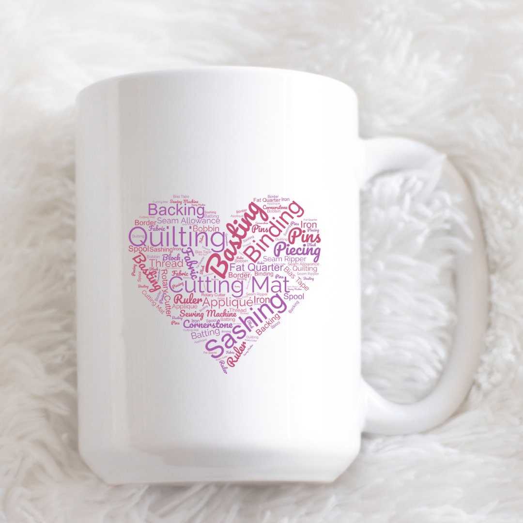 Quilting Word Art Cloud Heart Shape DIGITAL IMAGE / Quilting/ Sewing - Etsy