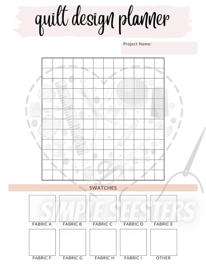 Quilt Planning Sheet to Streamline Your Creativity - Etsy