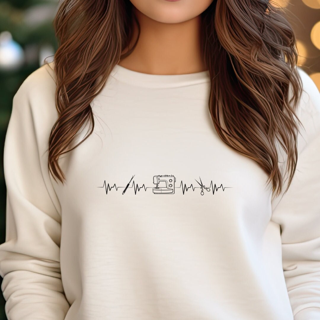 Sewing Heartbeat Black DIGITAL IMAGE / Quilting/ Sewing - Etsy