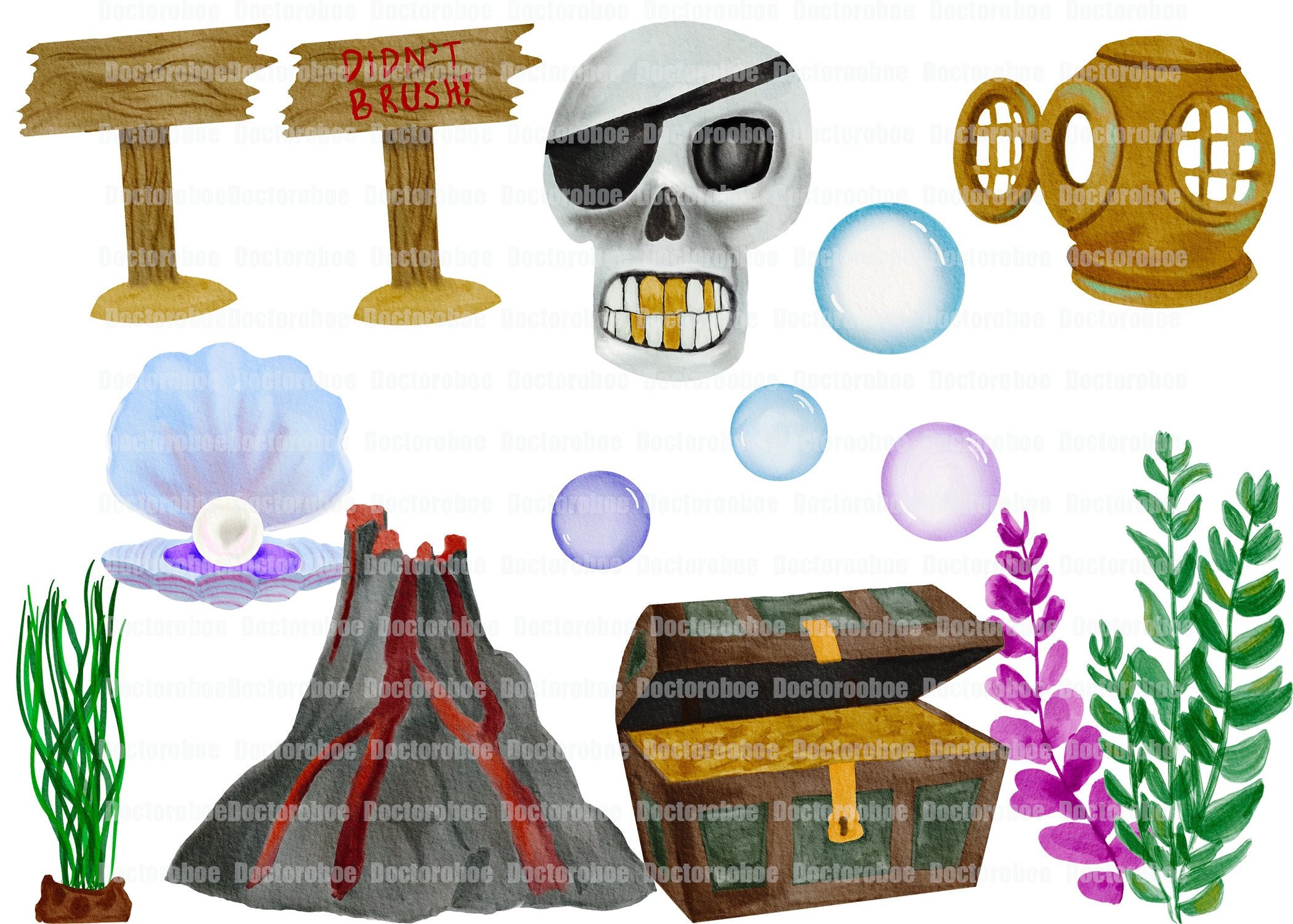 Finding Nemo Inspired Realistic Clipart, Salt Water Fish Clipart, Clown ...