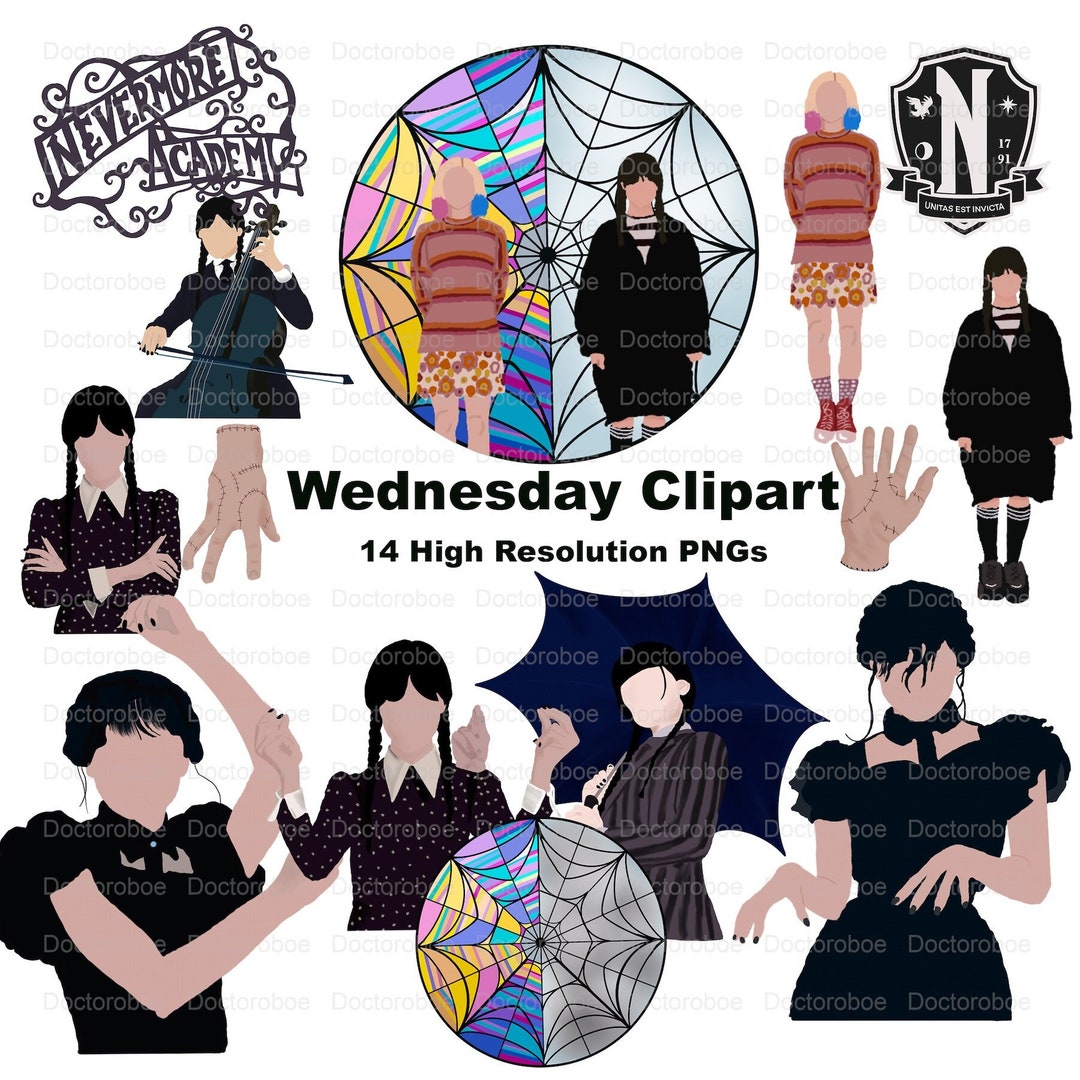 Wednesday Clipart, Wednesday Addams Clipart, Thing Clipart, Addams ...