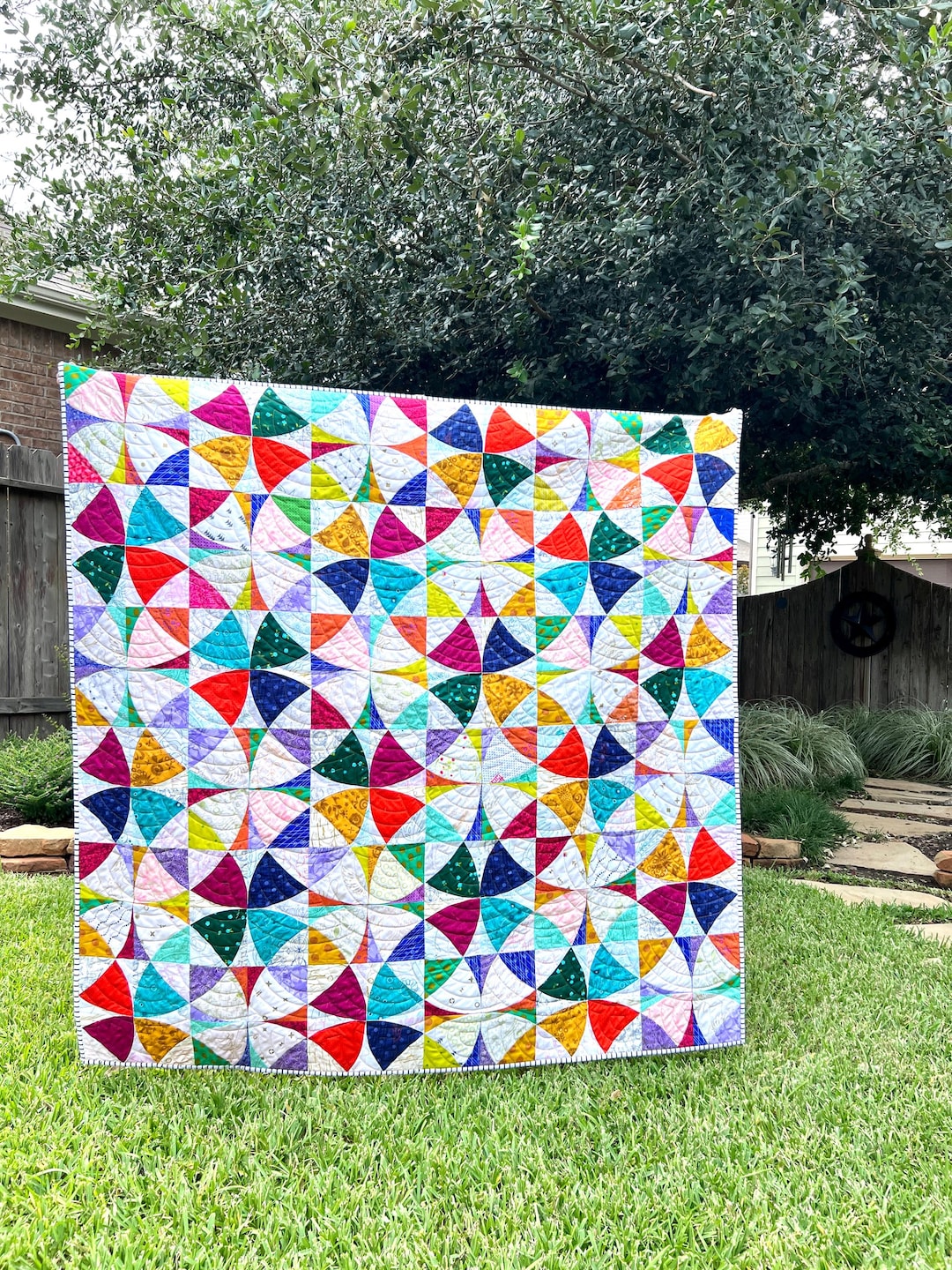 Modern Handmade Quilt | Multi Color Quilt | Lap Quilt I Throw Quilt ...