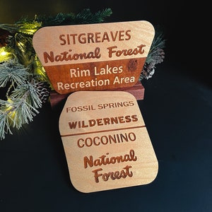 Custom Wooden National Park Sign National Forest Wilderness Area ...