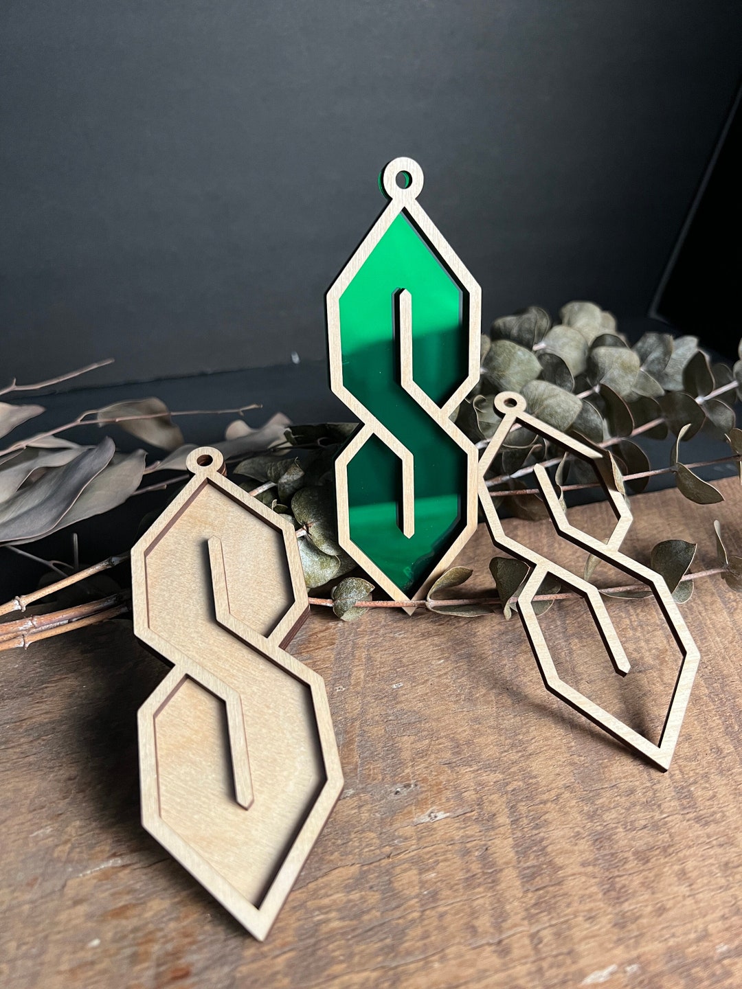 90s Christmas Tree Ornament Super S Retro 80s Wooden Wood - Etsy