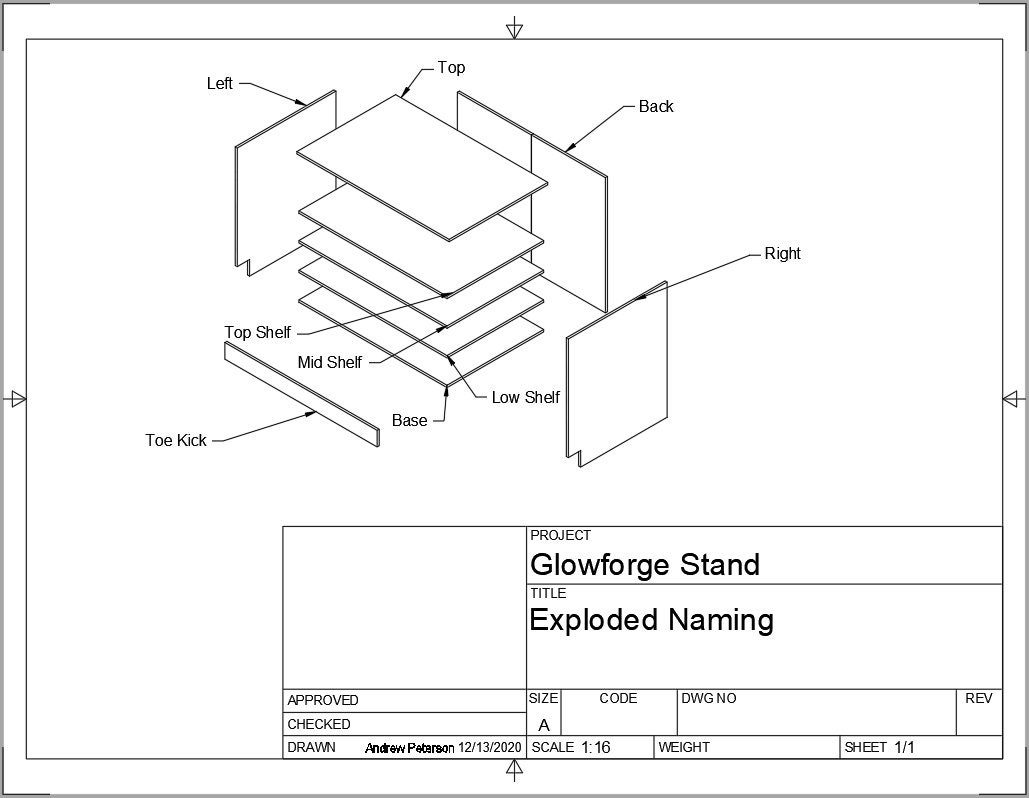 Glowforge Workstation Table Plans Glowforge Stand With Storage - Etsy ...