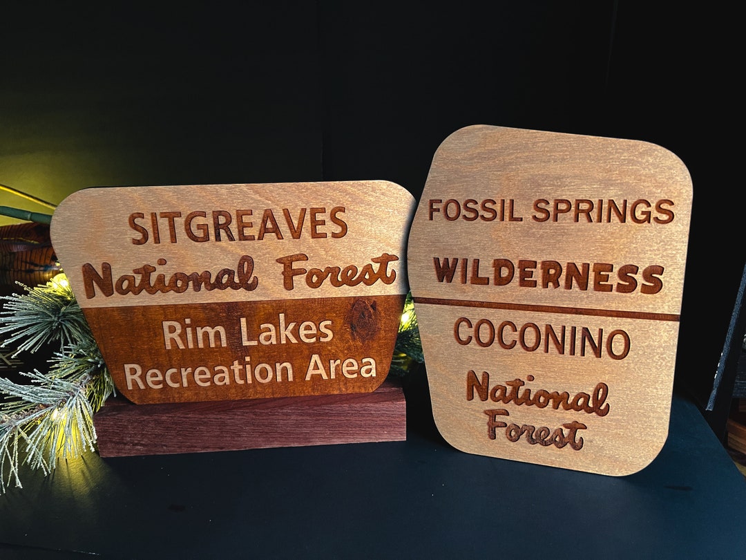 Custom Wooden National Park Sign National Forest Wilderness Area ...