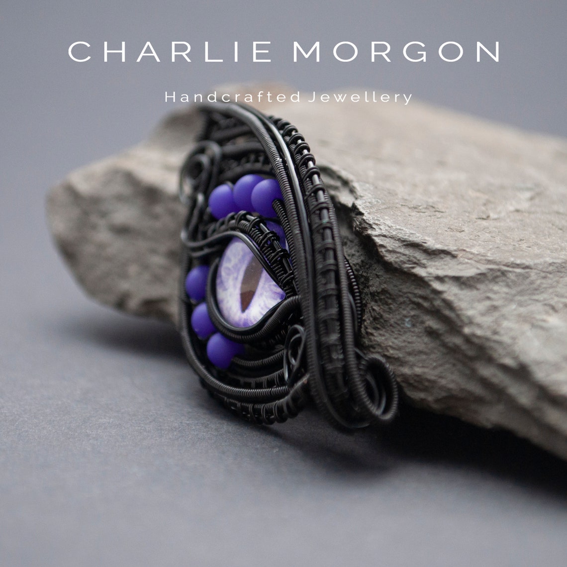 Neon Purple Dragon Eye Pendant or Brooch - Etsy