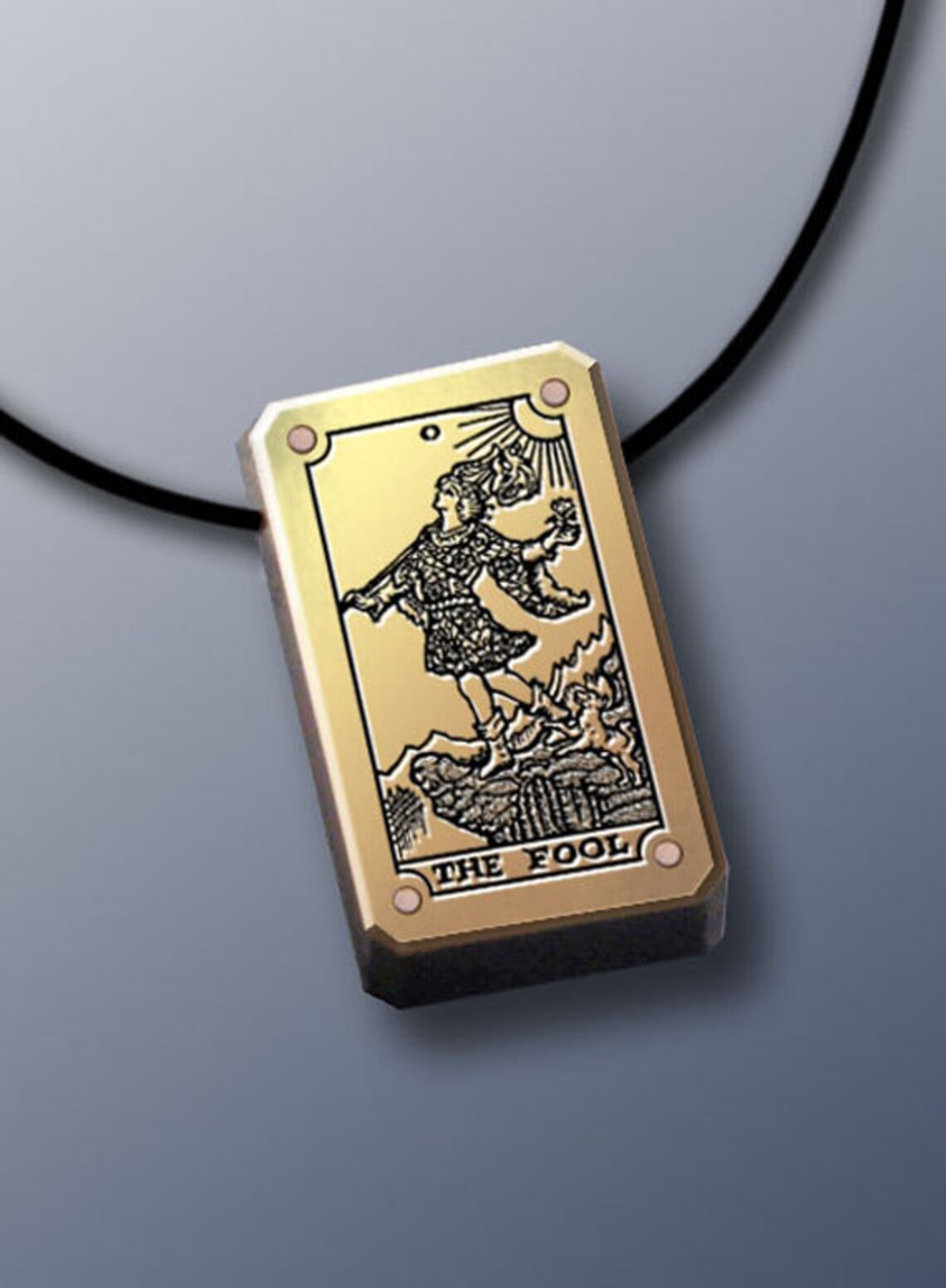 Tarot Jewelry. Brass Pendant on Rosewood. Select Any of the 22 Major ...