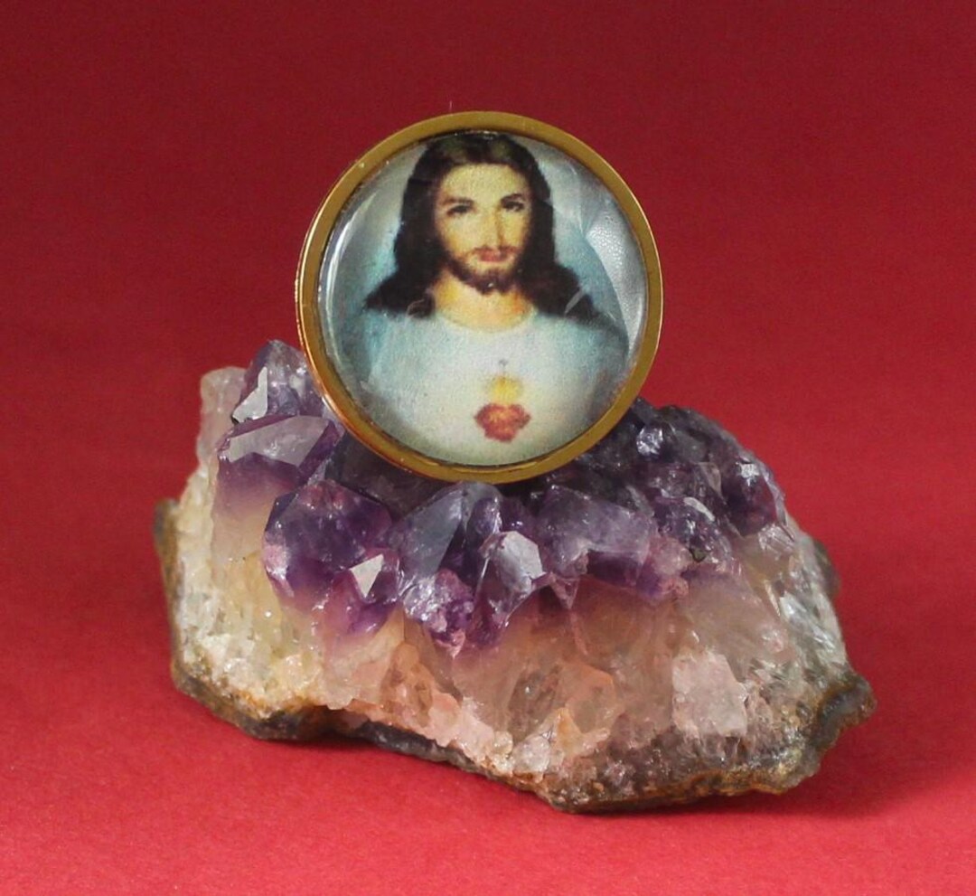Sacred Heart of Jesus Ring: Stainless Steel Adjustable Band - Etsy