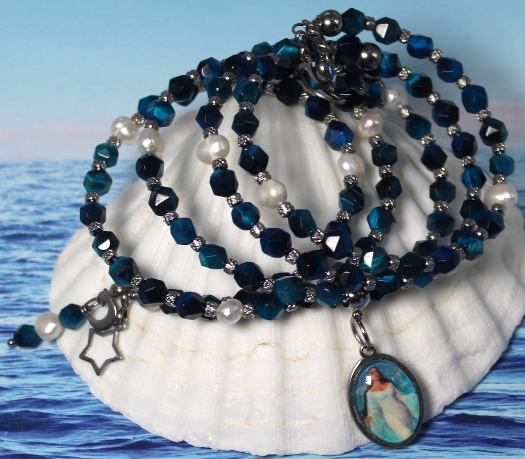 Yemaya Bracelet, Yemonja Wrap Bracelet, With the Image of Yemaya on a ...
