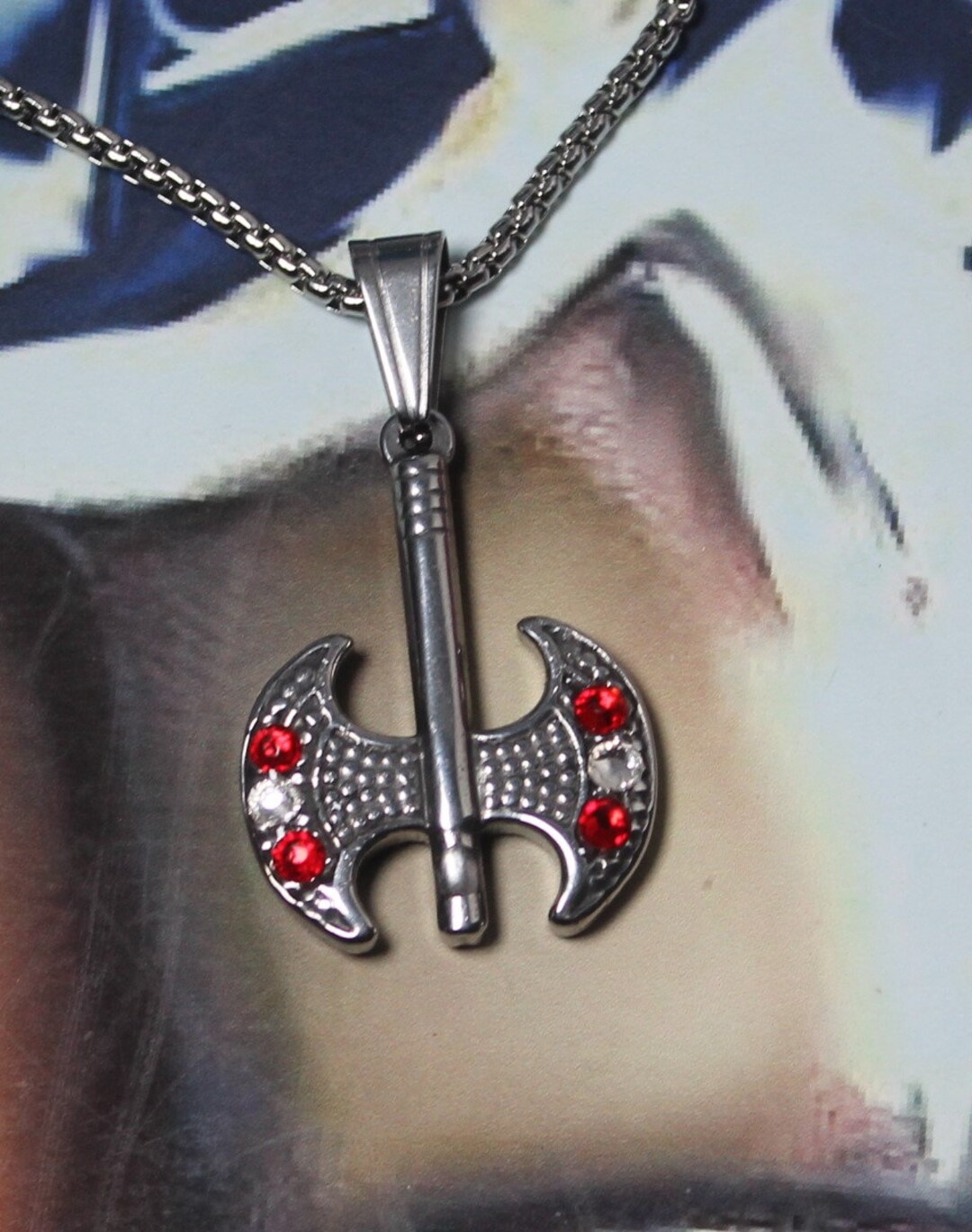 Chango Necklace, Shango, Double Ax Sword, Pendant Necklace With ...