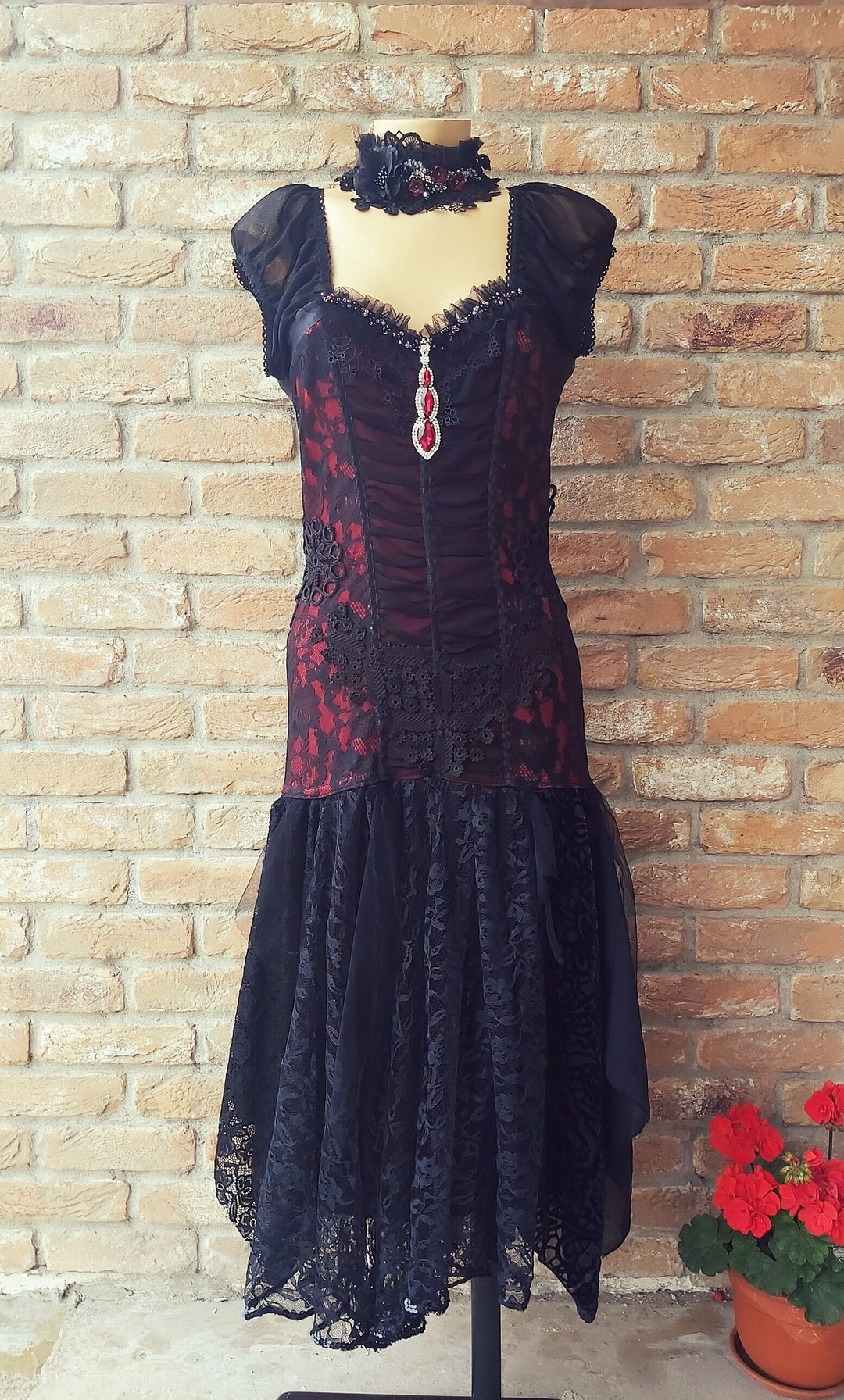 Victorian Dress, Gothic, Shabby Chic, M/L Size, Gypsy, Bohemian, Witchy ...