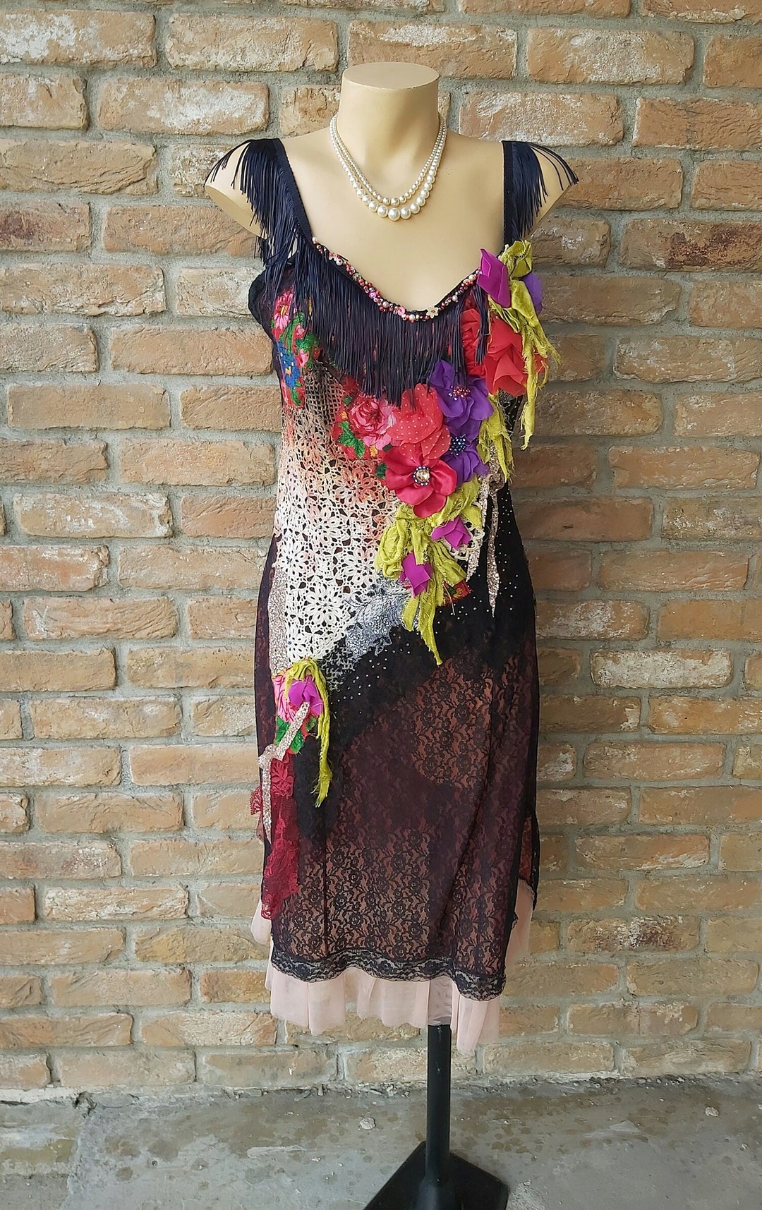 Artsy Gypsy Dress Gypsy Romantic Wearable Art Altered - Etsy