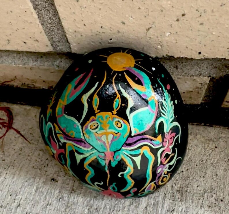 Zodiac Sign Painted Stone: Personalized Art With Traits - Etsy