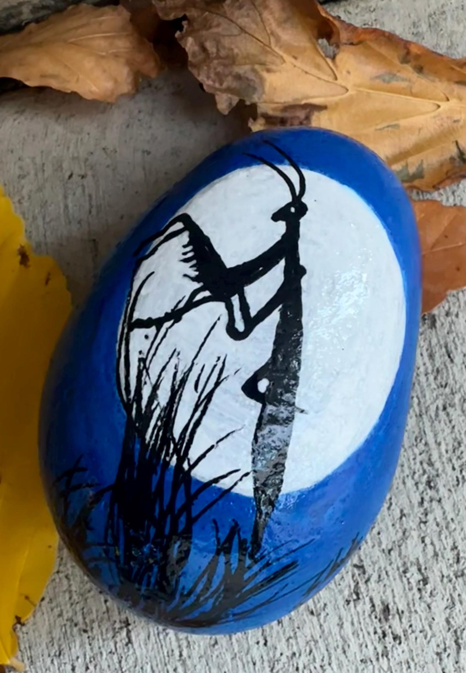 Praying Mantis Painted on a Small Stone - Etsy