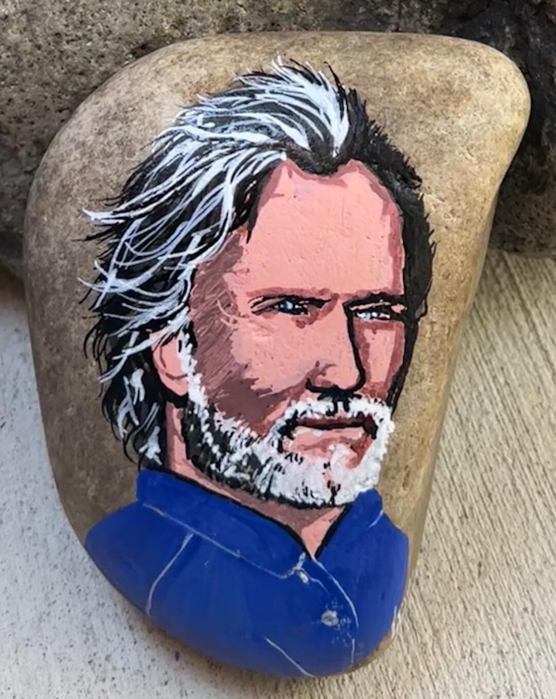 Kris Kristofferson Painted on a Stone! - Etsy