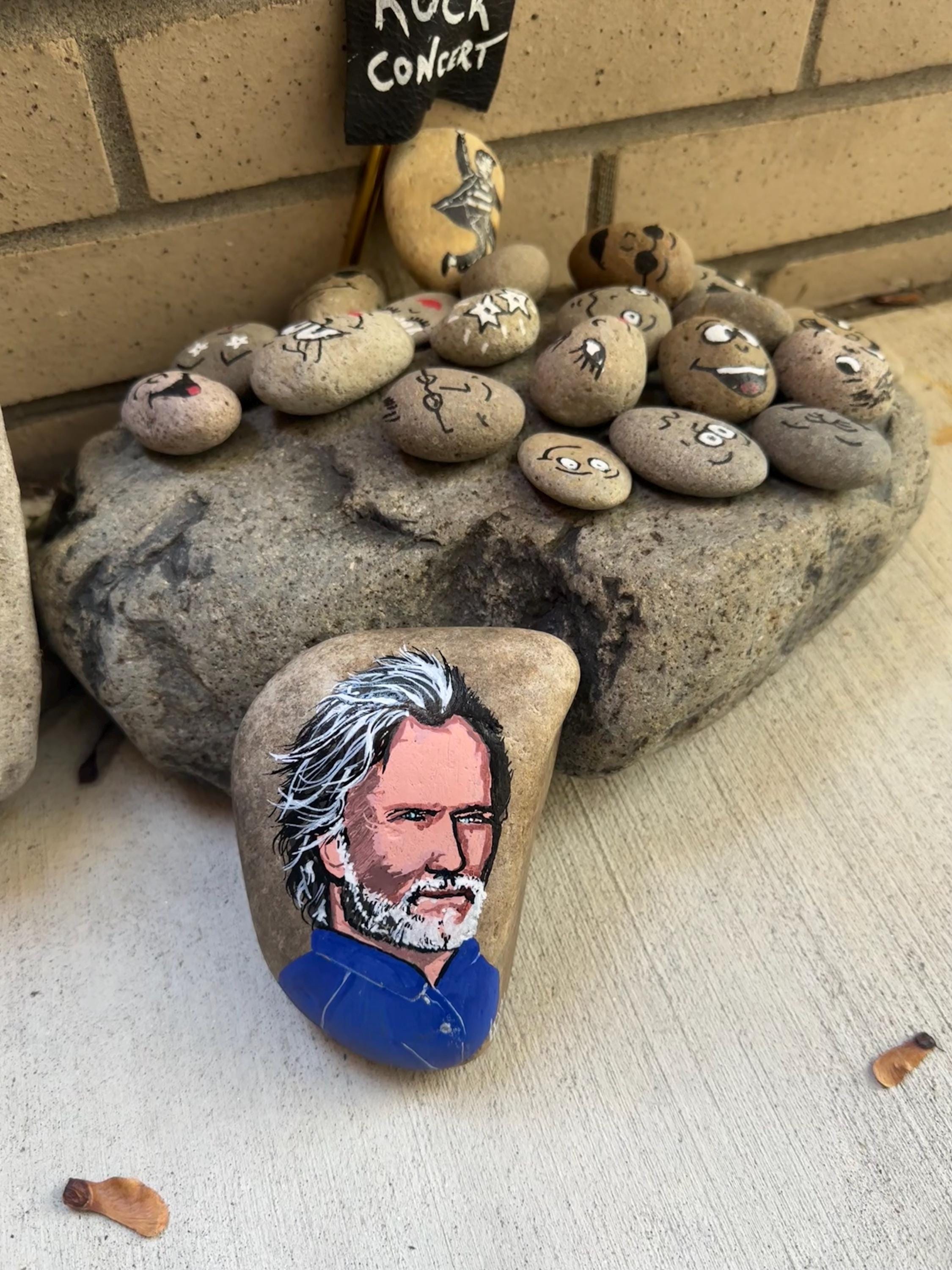 Kris Kristofferson Painted on a Stone! - Etsy