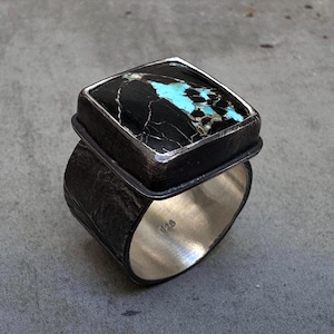 Handcrafted Reticulated Sterling Silver Ring With Natural Ribbon ...