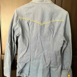 Hand-tailored Denim Western Shirt With Star Embroidery - Etsy