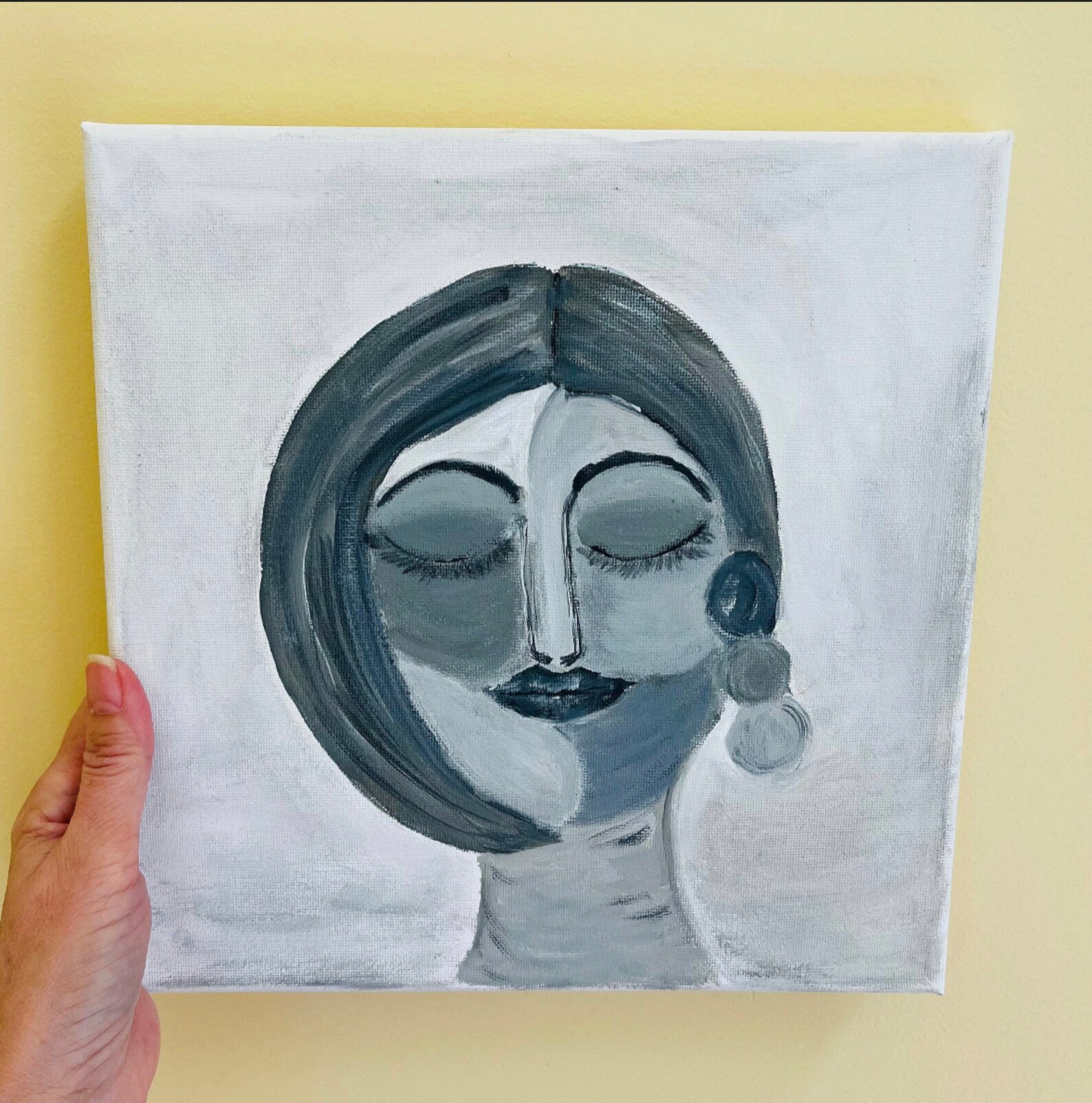 Wooden Santa Star Ornament. Secret Santa Gift Tag. Painted Wood Star ...