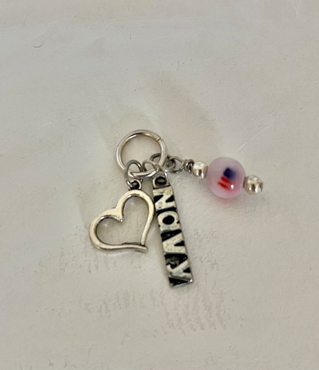 Navy Charm Pendant. Silver Pewter, Heart, Flag, Charms. Navy Wife, Army ...