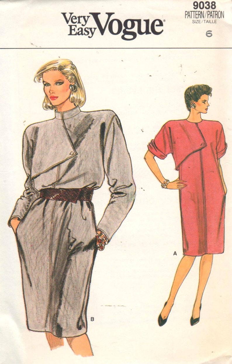 LOT of 3UC Very Easy Vogue Patterns: Vogue 9038/sz 6/straight Dress ...