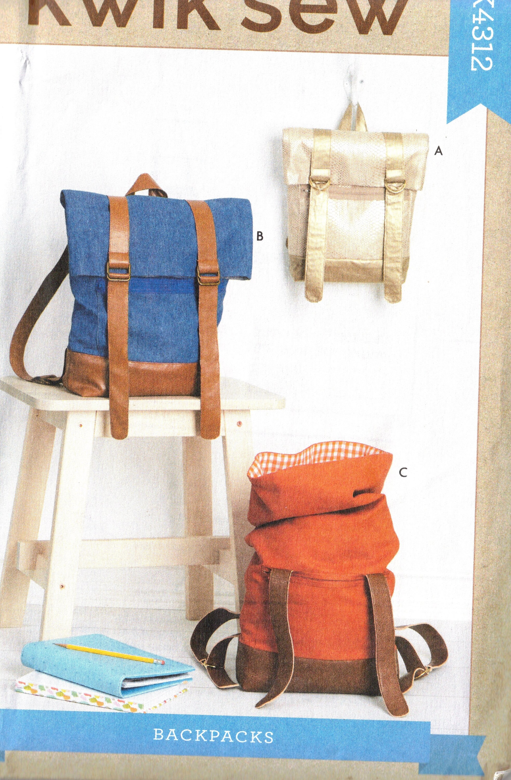 New Look 6425/crossbody Bag & Kwik Sew 4312 Backpacks in Two - Etsy