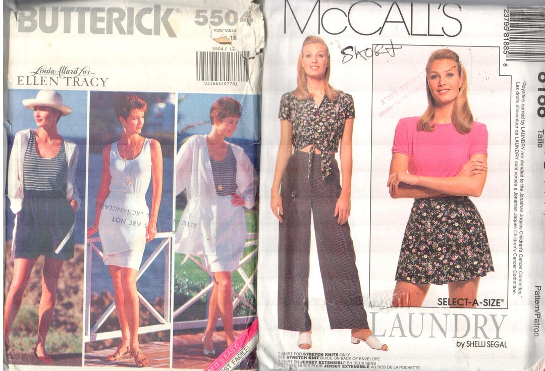 LOT of 2UC Sz 14-18 Pattern: Butterick 5504/hooded Jacket/tank - Etsy