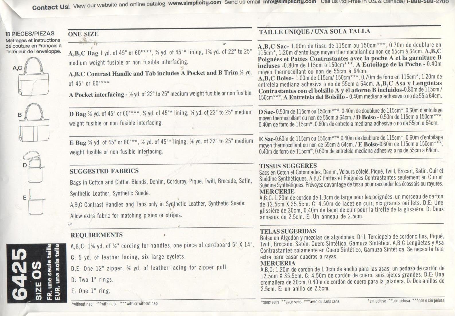 New Look 6425/crossbody Bag & Kwik Sew 4312 Backpacks in Two - Etsy