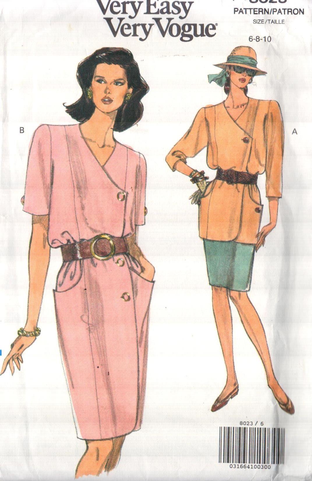 LOT of 3UC Very Easy Vogue Patterns: Vogue 9038/sz 6/straight Dress ...
