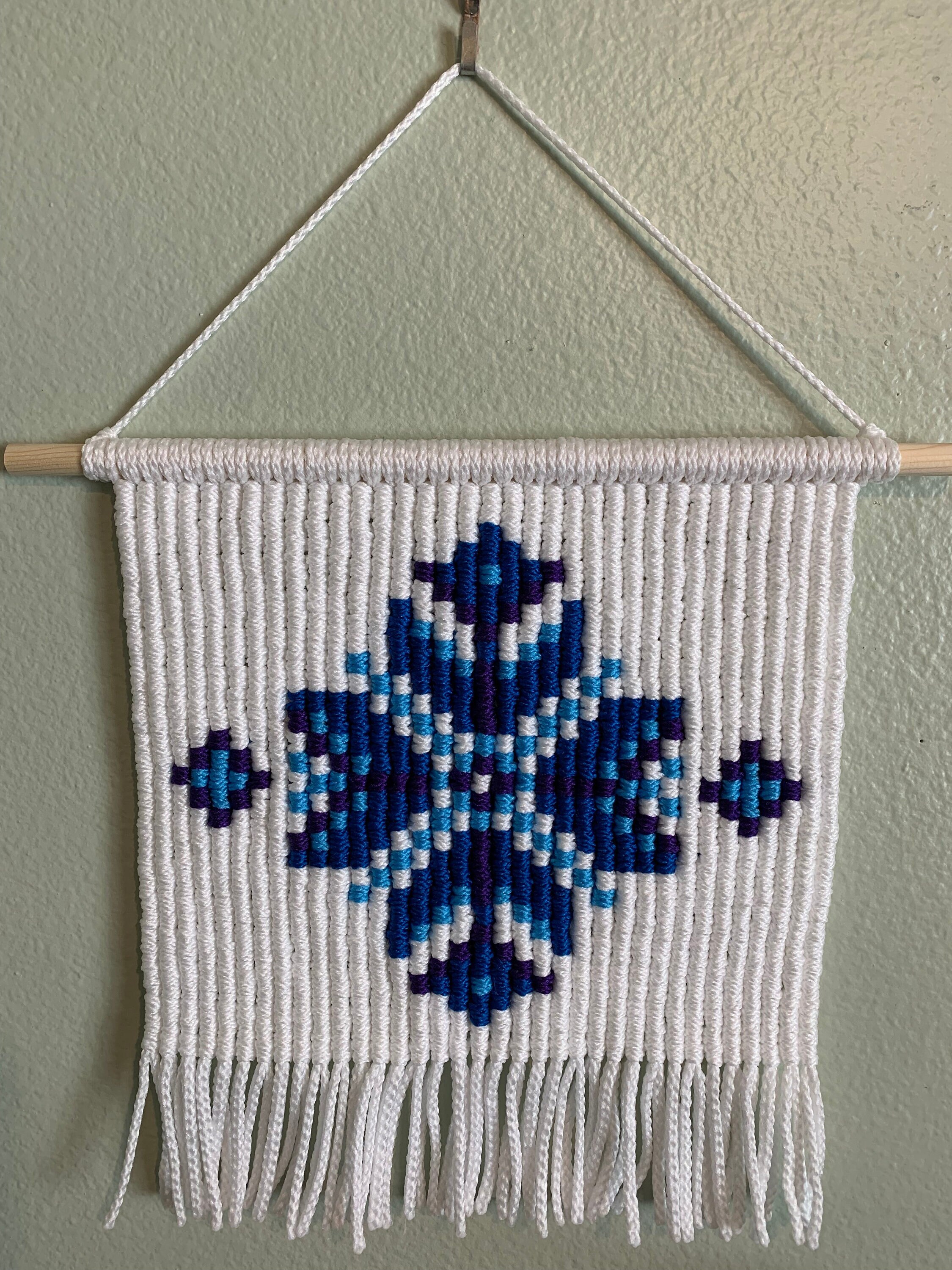 Macrame Pixel Wall Hanging - Etsy
