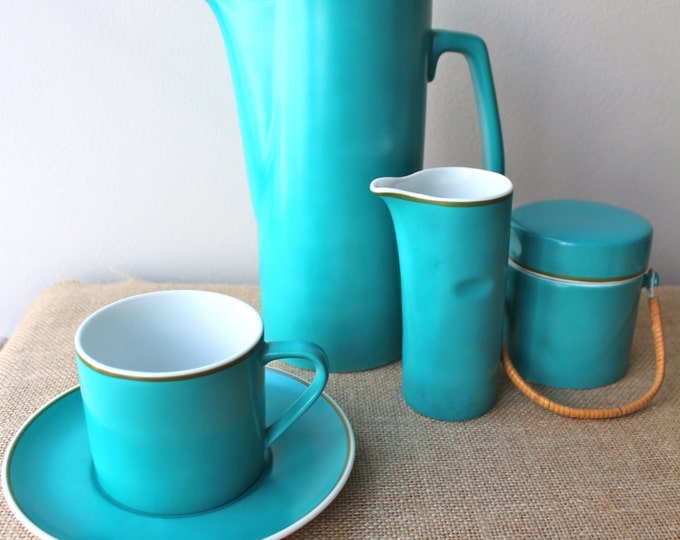 Retro Coffee Set – Fine Porcelain - Kelco Japan – Coffee Tea Pot, Milk ...