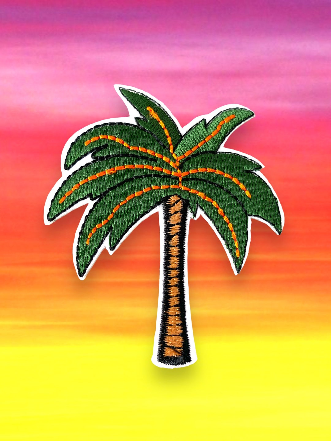 2.5" Palm Tree Iron on Patch Retro 80s Beach Inspired Patches - Etsy