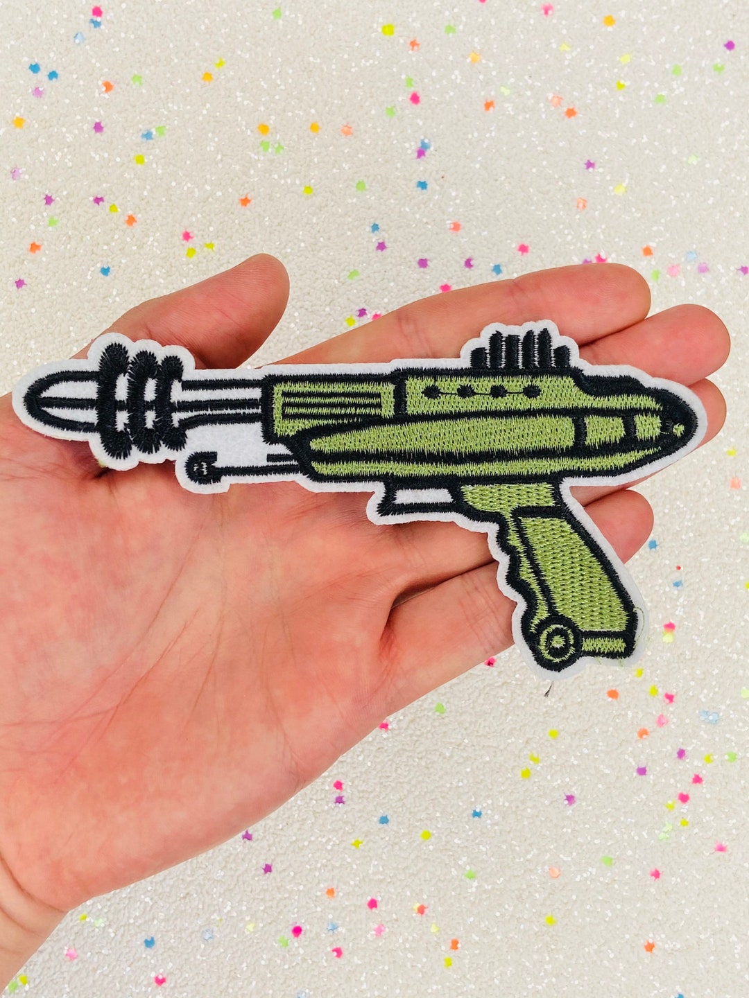 Retro Sci-fi Raygun Sew-on Patch: Embroidered Nostalgic Gift (5.6") - Etsy