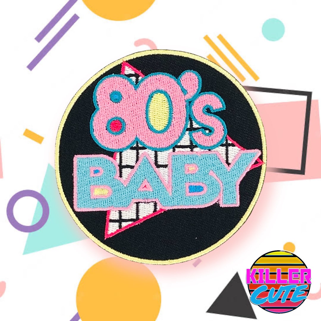 3.1" Retro 80's Baby Pastel Iron on Patch Diy Embroidered Patch ...