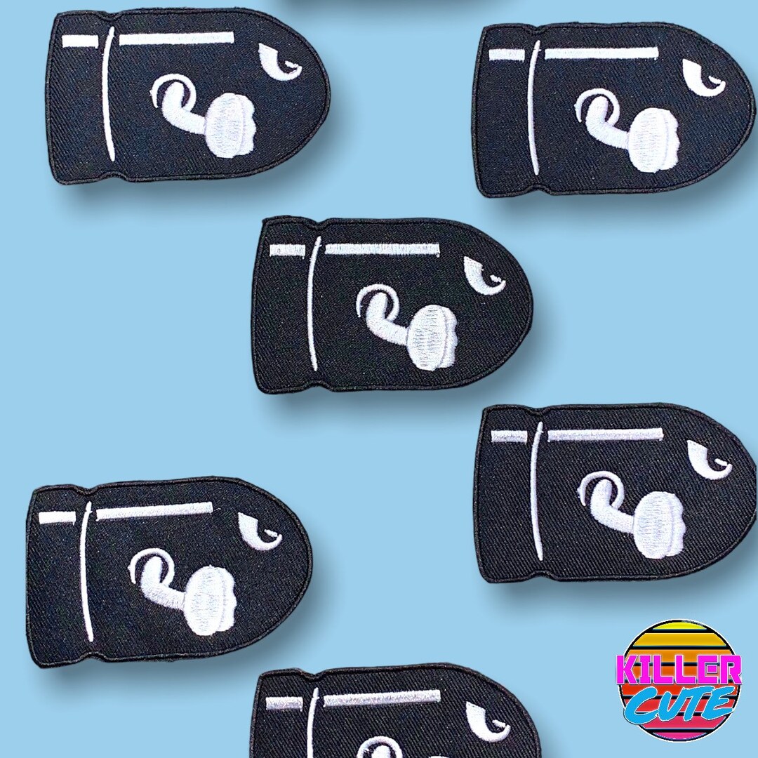 3 Super Mario Bullet Bill Iron on Patch - Etsy Australia