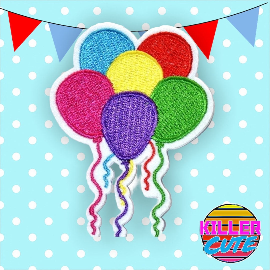 3.4" Rainbow Balloons Bunch Iron on Patch - Etsy Australia