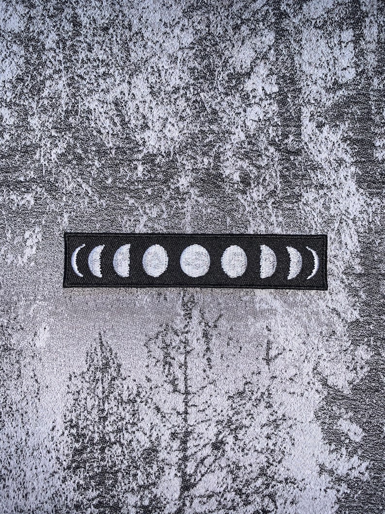 4.8 Moon Phases Iron On Patch | Etsy