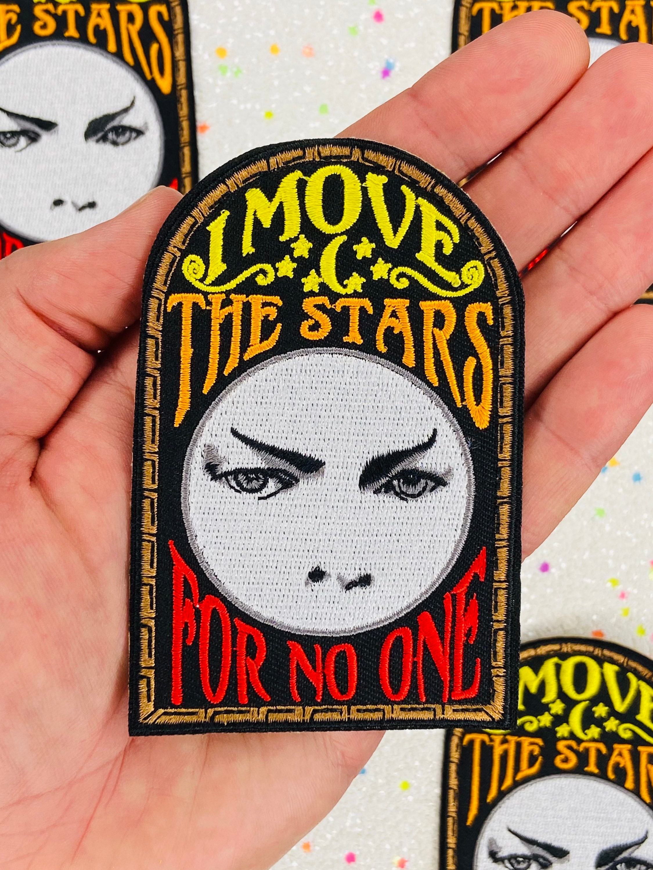 3.8" I Move the Stars for No One Iron on Patch Diy Embroidered Patch ...
