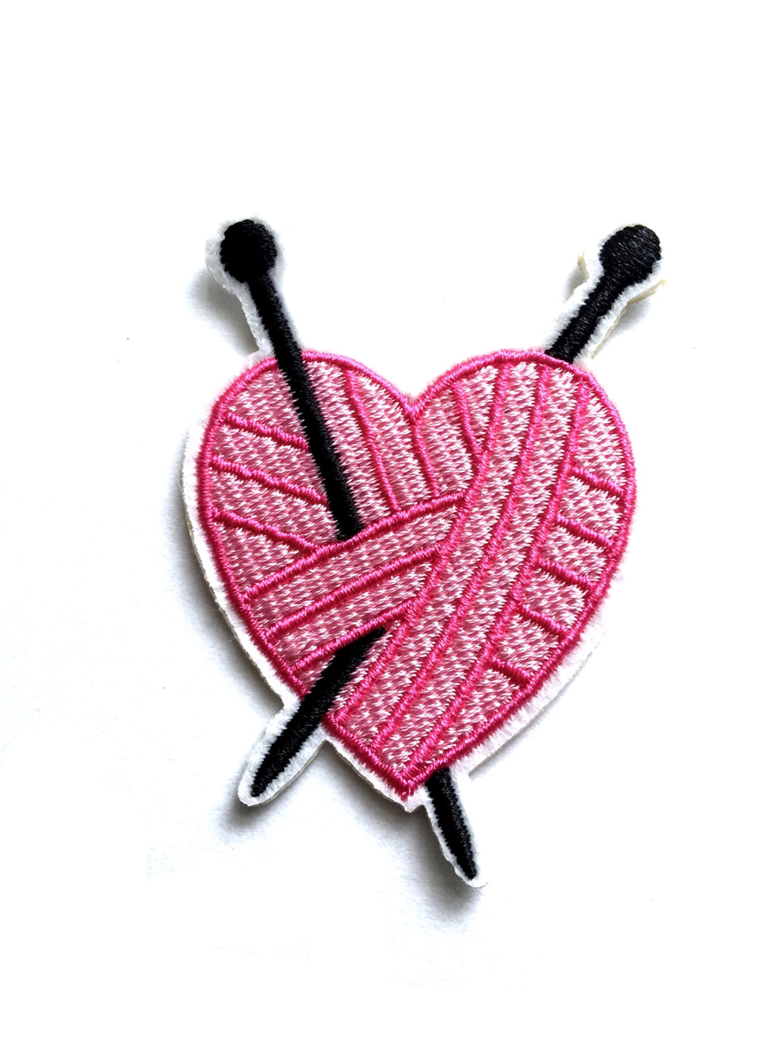 3 Knitted Wool Heart Sew on Patch - Etsy