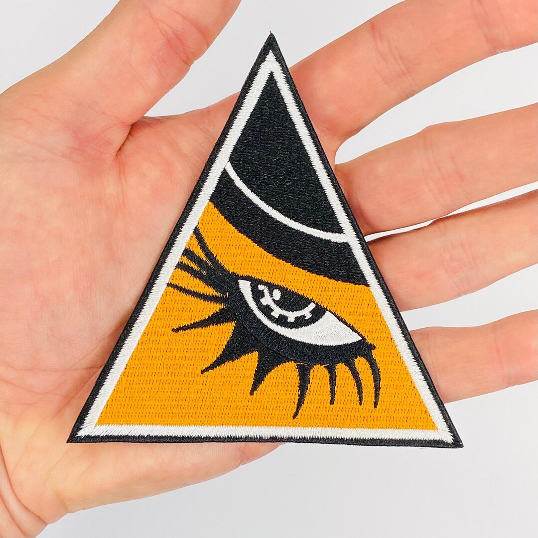 3.7" Clockwork Eye Pyramid Iron on Patch Diy Embroidered Patch Applique ...