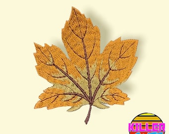 ID 1396 Fall Maple Leaf Patch Autumn Leaves Falling Embroidered Iron on ...